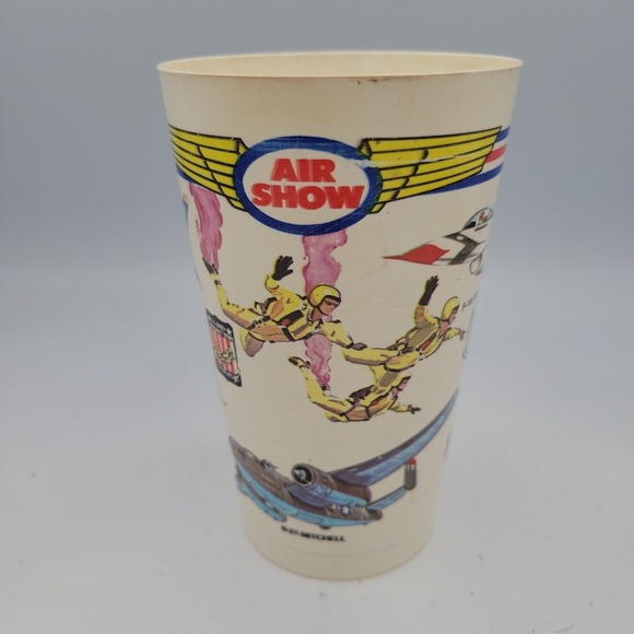 Dining | Vintage Air Show Blue Angels Thunderbirds Aircraft Plastic Cup ...